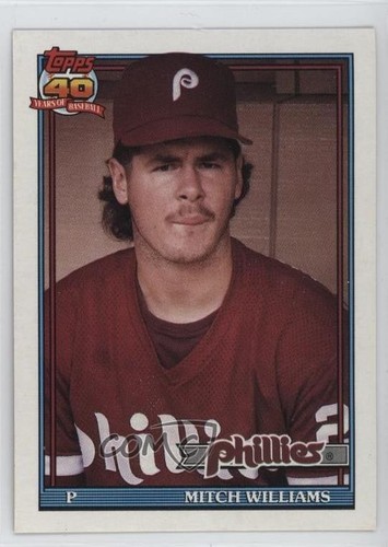1991 Topps Traded Grey Back Mitch Williams #127T | eBay