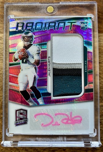 2022 Panini Spectra Jalen Hurts 4 Color Patch Rookie Pink Auto /25 SB ...