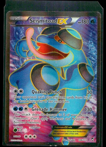 Seismitoad EX (106 Full Art) 106/111 XY - Furious Fists Ultra Rare ...