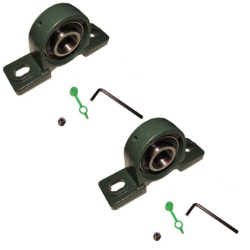 2 PC 1" Salt Spreader Pillow Block Bearing w/ Zerk Bottom UCP205-16 Solid Base | eBay