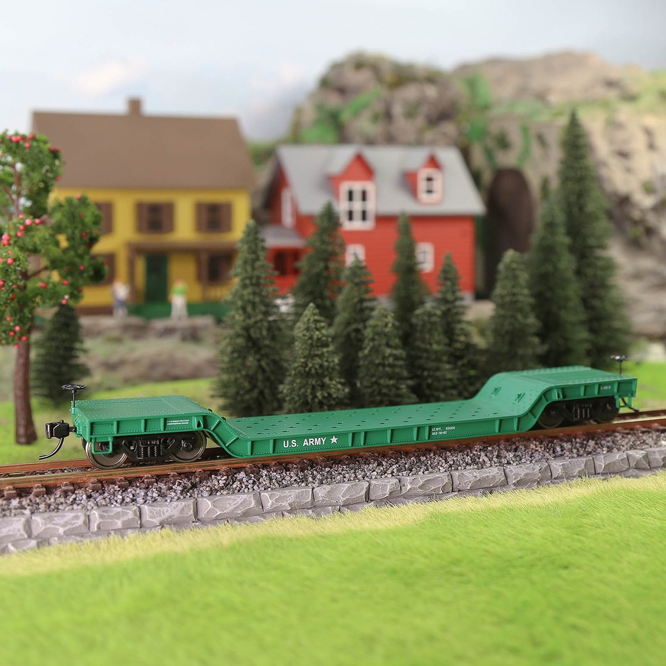 Evemodel Trains 1 Unit HO Scale 1:87 Depressed Center Flat Car C8769 | eBay
