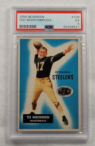 1955 TED MARCHIBRODA Bowman Football Trading Card-PITTSBURGH STEELERS ...