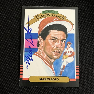 MARIO SOTO 1985 DONRUSS DIAMOND KINGS SIGNED AUTOGRAPHED CARD #19 REDS ...
