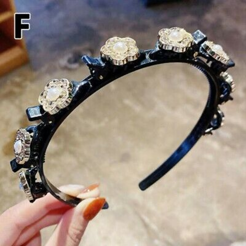 Alice Pearls Hairbands Headband Double Bangs Hairstyle Hairpin Fashion ...
