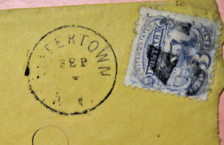 1869(?) Locomotive 3 Cent U.S. Postage Stamp on Cover - Scott's # A36 ...
