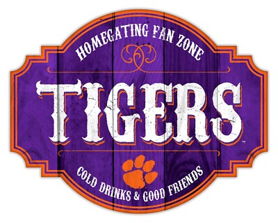 Clemson Tigers Sign 24" Wall Art Fan Zone Tavern Sign NEW | eBay