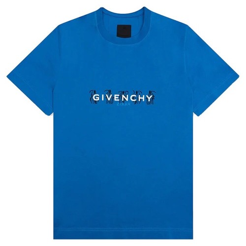 GIVENCHY SLIM FIT REVERSED PRINT T-SHIRT - BRIGHT BLUE | eBay