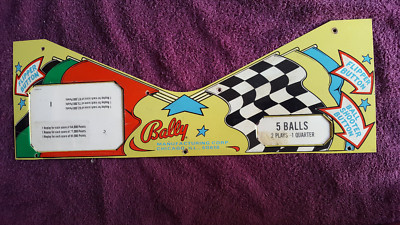 1974 Bally TWIN WIN Pinball Machine APRON with Score Cards | eBay