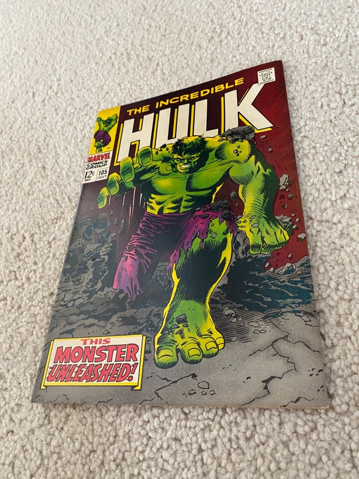 Incredible Hulk 105 VF 8.0 High Grade 1st Missing Link KEY General Ross ...