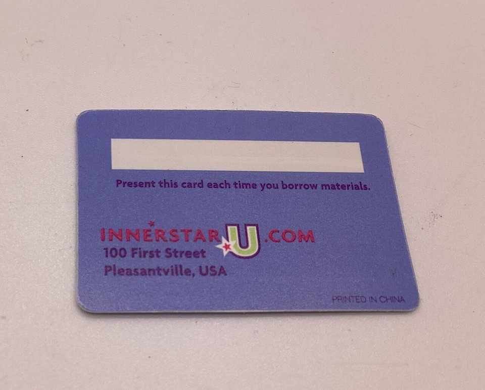 American Girl Library Card Innerstar University | eBay