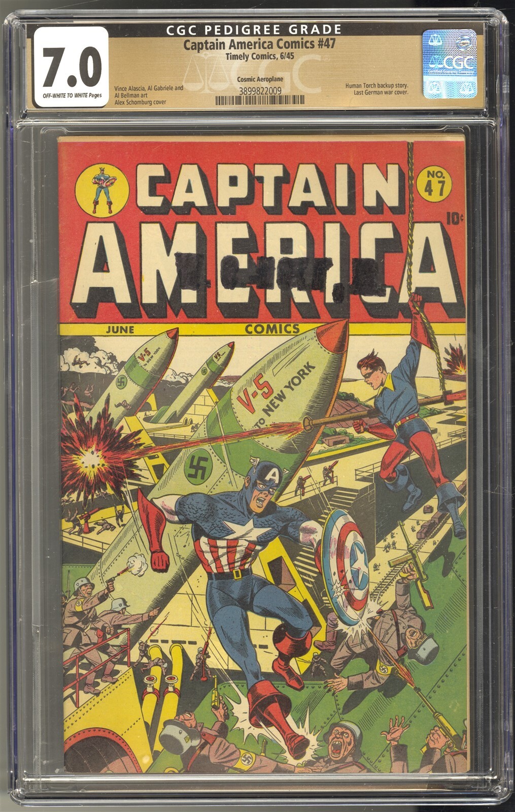 Captain America #47 Schomburg CGC 7.0 OW Cosmic Aeroplane Pedigree | eBay