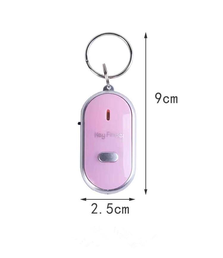 LED Anti-Lost Key Finder Locator Key Chain Whistle Beep Sound Control ...