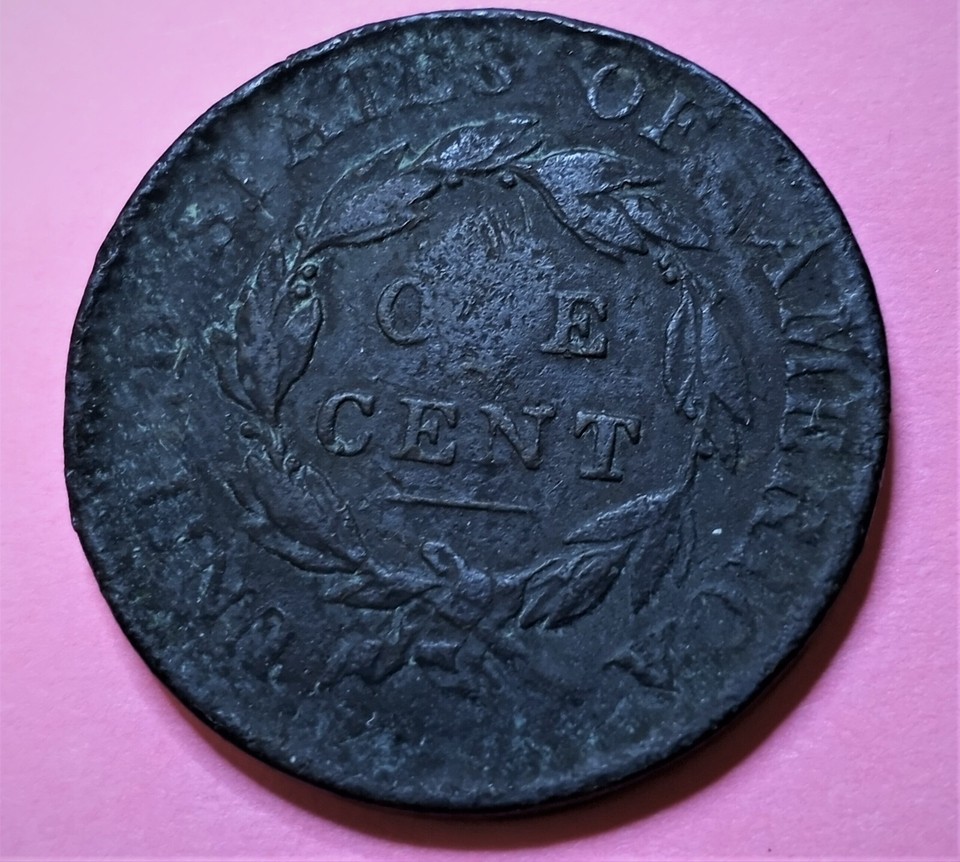 1817 Coronet Head Large Cent N-7 w/Counterstamp | eBay
