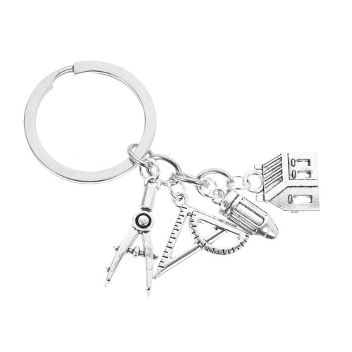 Creative Metal Key Rings - Architect Design Keychain For Graduation ...