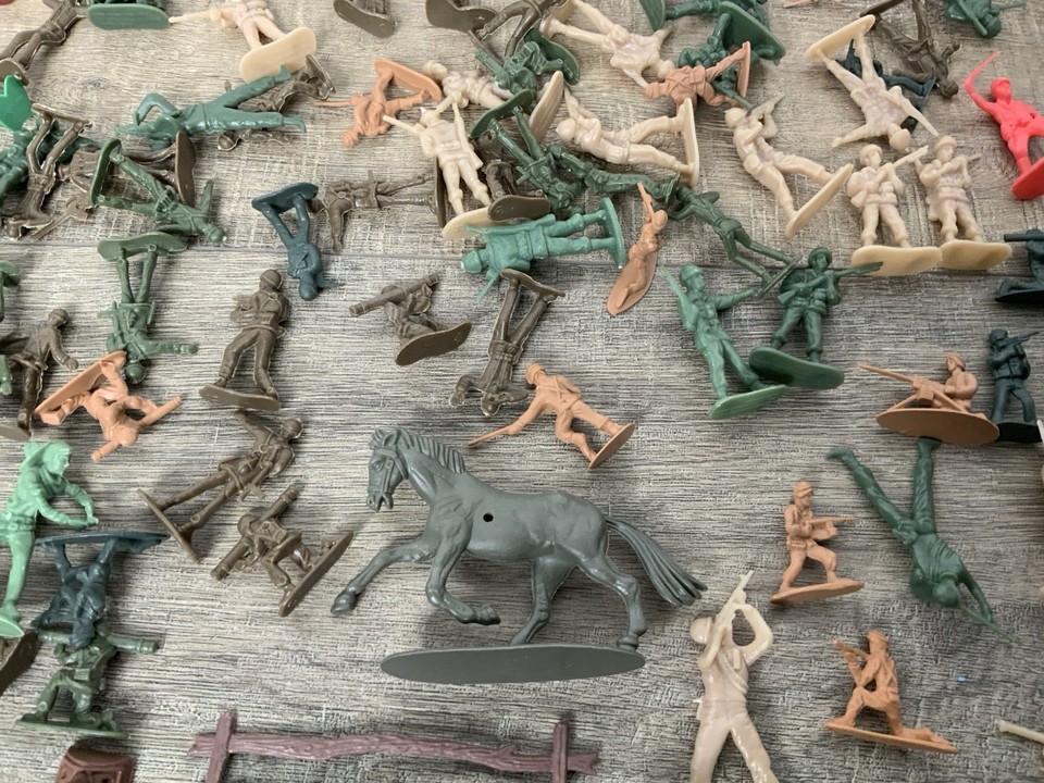 Vintage Infantry Soldiers Civil War Military Cowboys Indians Figures | eBay