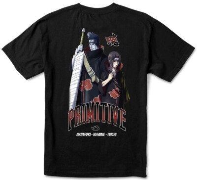 Primitive X Naruto Shippuden Akatsuki Collab Skate T-Shirt Tee Black ...