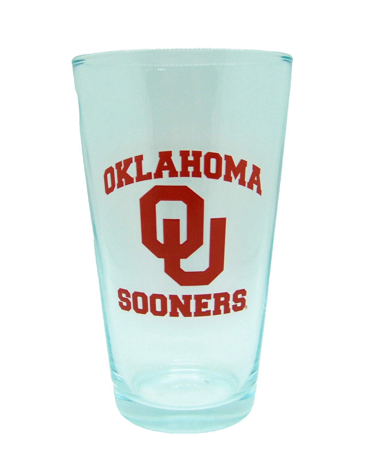 Oklahoma Sooners NCAA Red Logo Clear Glass Beer Pint Cup 16 oz | eBay