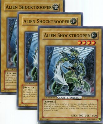 3 X YU-GI-OH ALIEN SHOCKTROOPER 1ST ED COMMON NM/MINT TAEV-EN001 | eBay