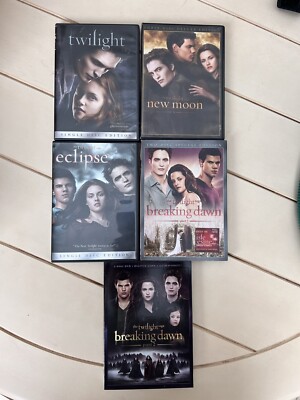 TWILIGHT DVD SET (5)- NEW MOON, ECLIPSE, BREAKING DAWN, BREAKING DAWN PART 2 | eBay