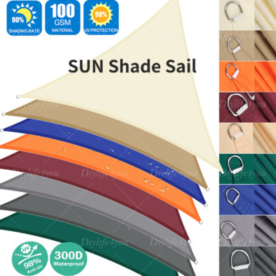 Outdoors Sun Shade Sail Garden Patio Awning Canopy Waterproof UV ...