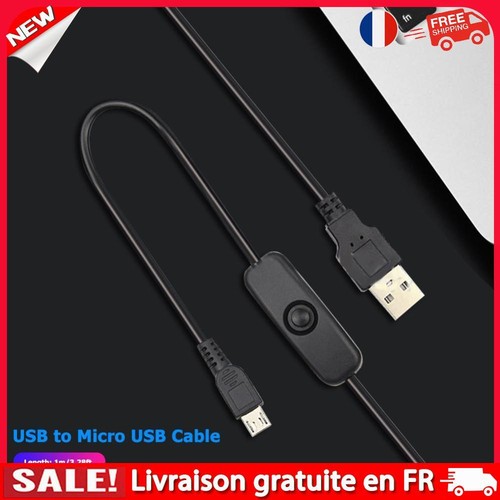 USB to Micro USB Charger Power Cable Cord with On/Off Switch for ...