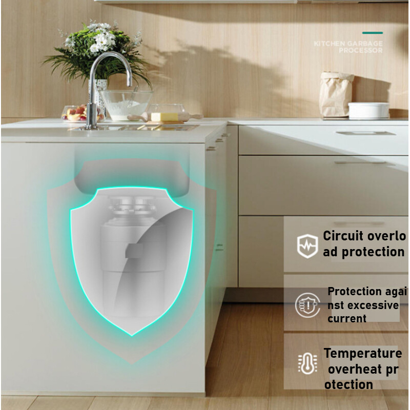 630W 2L 3200RPMHome Kitchen Food Waste Disposer Sink Garbage Disposal ...