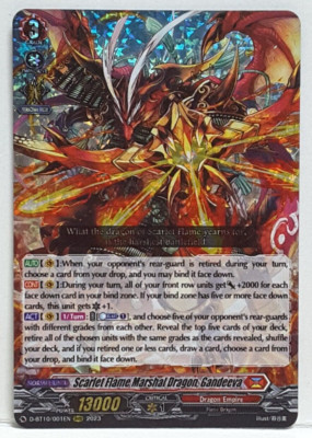 Vanguard Scarlet Flame Marshal Dragon, Gandeeva D-BT10/001EN RRR Dragon ...