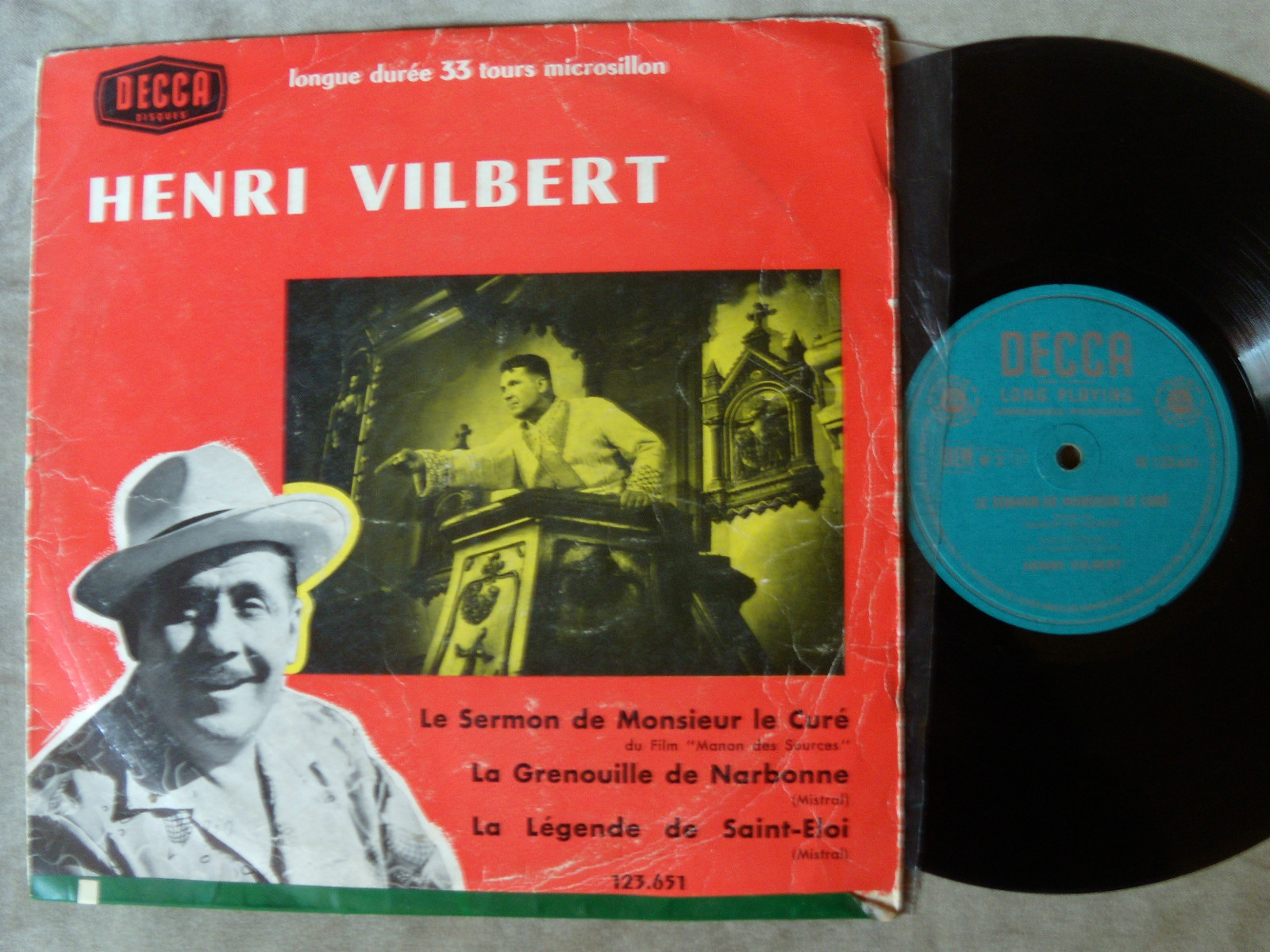 HENRI VILBERT: grenouille de Narbonne - MISTRAL - PAGNOL 25 cm LP DECCA ...