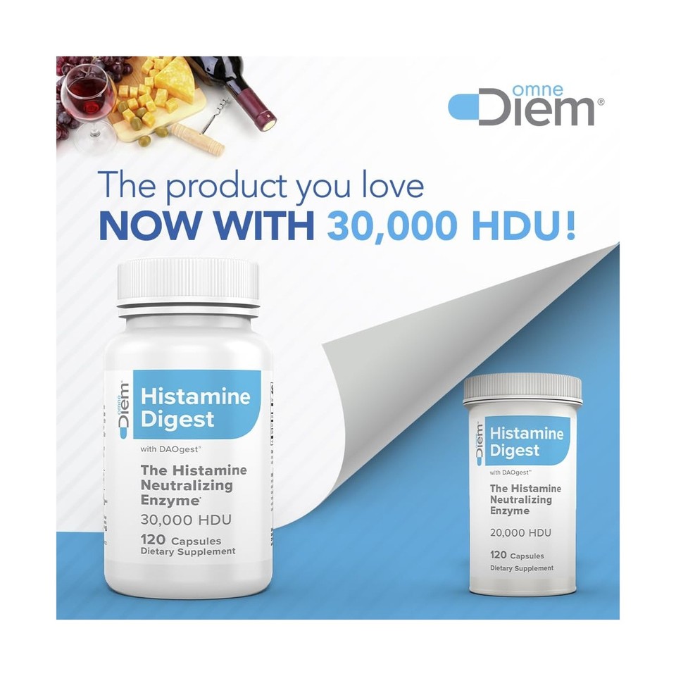 Histamine Digest DAO 30,000 HDU - 120 Caps - Histamine Neutralizing ...