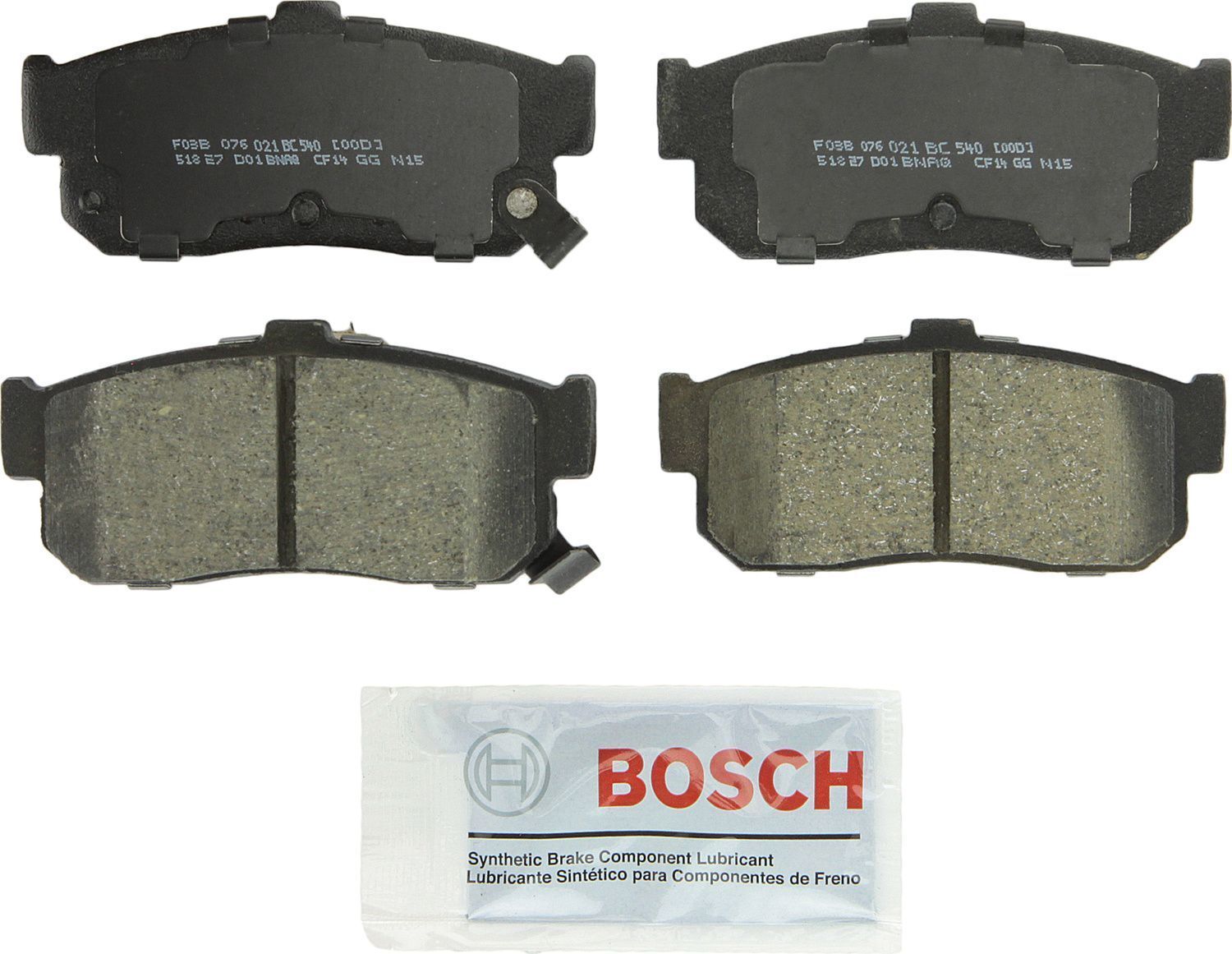 Disc Brake Pad Set-QuietCast Ceramic Brake Pads with Hardware Bosch ...