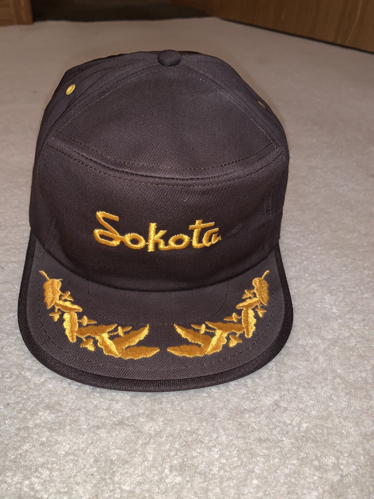 Vintage Sokota Seed Corn Snapback Trucker Hat Cap Brown & Yellow Wheat ...