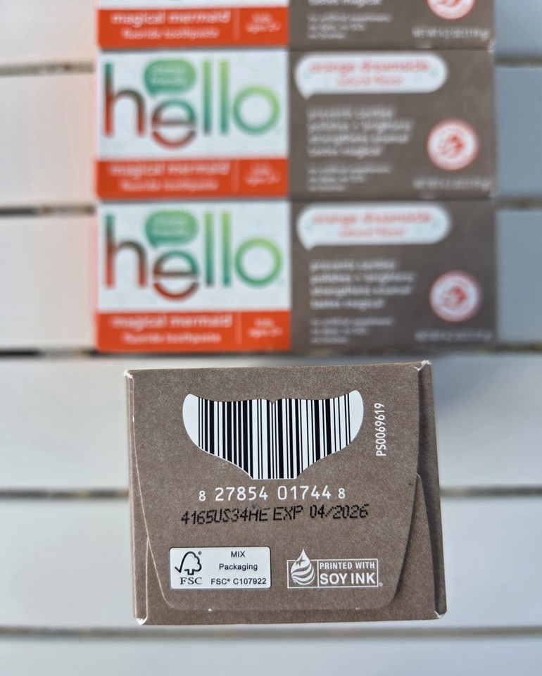 Hello magical mermaid fluoride toothpaste 4.2 oz 4 pack | eBay