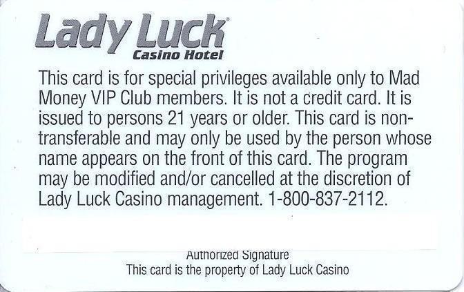 Lady Luck Casino - Las Vegas, NV - 10th Issue Slot Card (BLANK) | eBay
