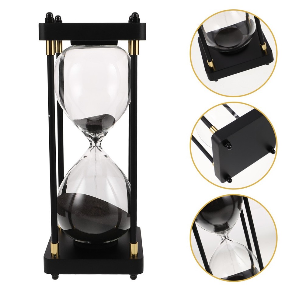 Glass Sand Timer 60 Minute Vintage Sand Clock Decorative Timepiece for ...