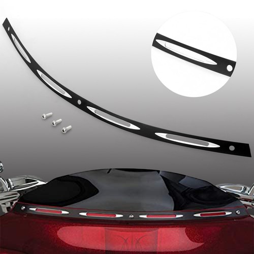 Windshield Trim CNC Edge Cut Slotted Batwing For Harley Street Glide ...
