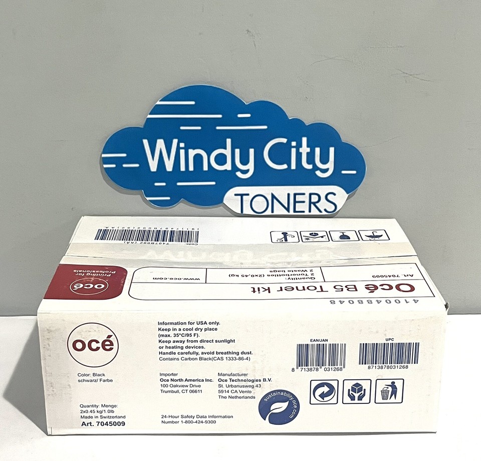 Oce B5 25001843 (7045009) Toner Kit 2 Bottles For 9600 TDS300 TDS600 ...