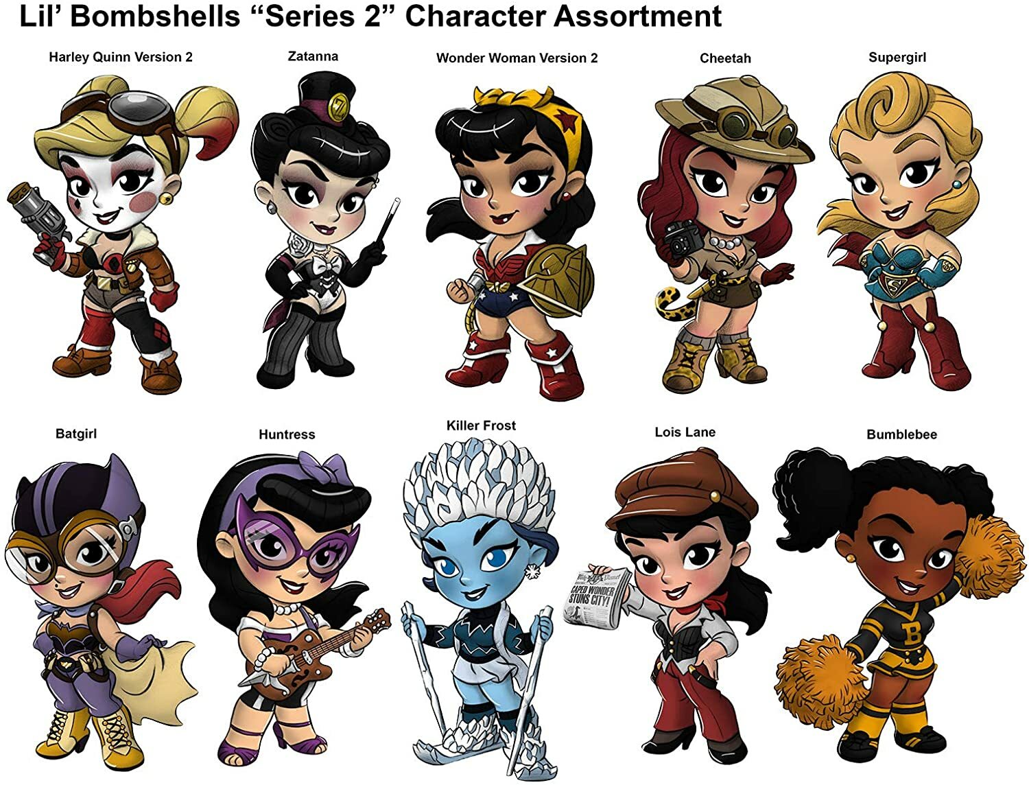 DC Comics Lil Bombshells Blind Tin Collectable Vinyl Figures | eBay