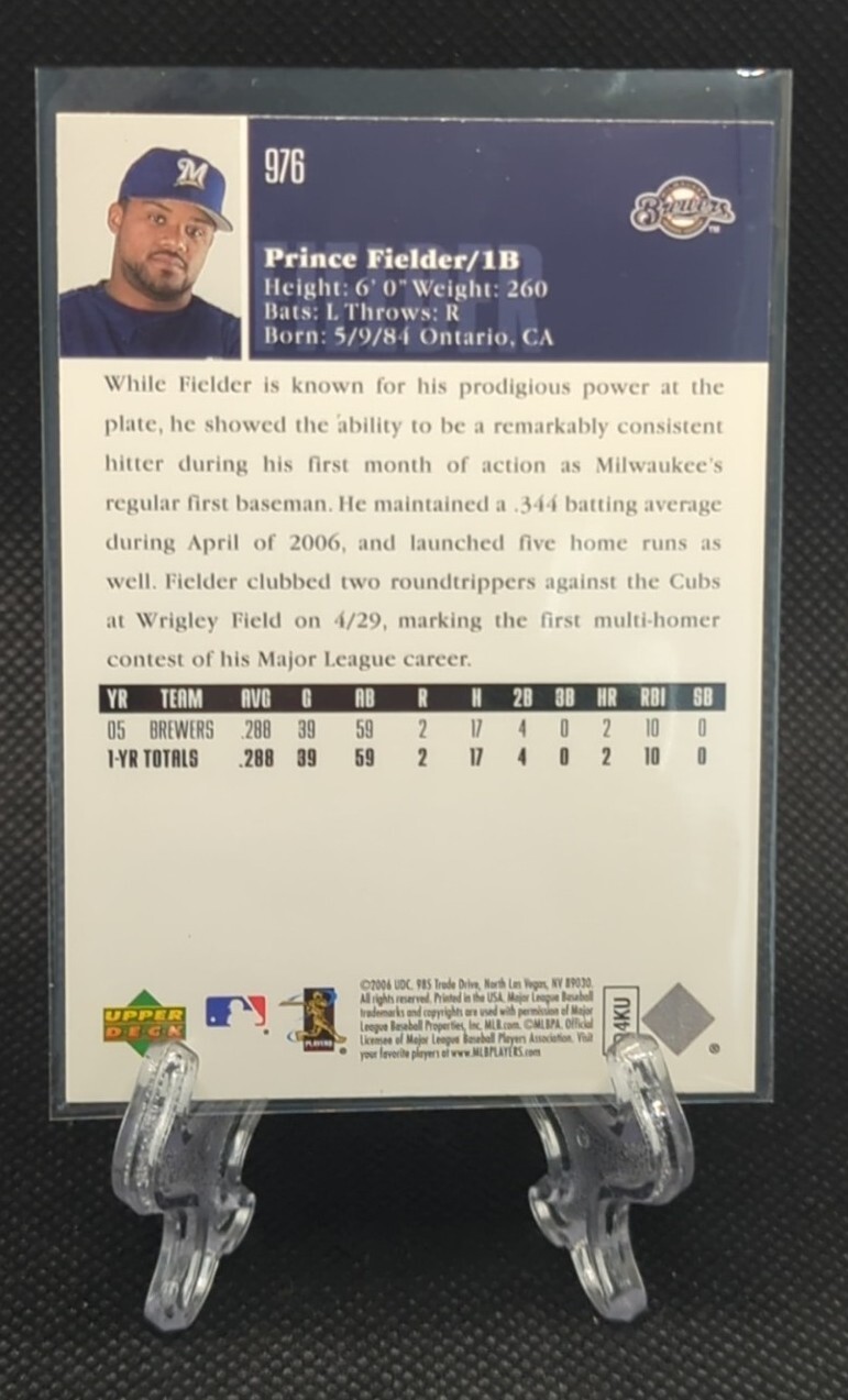 2006 Upper Deck - #976 Prince Fielder for sale online | eBay