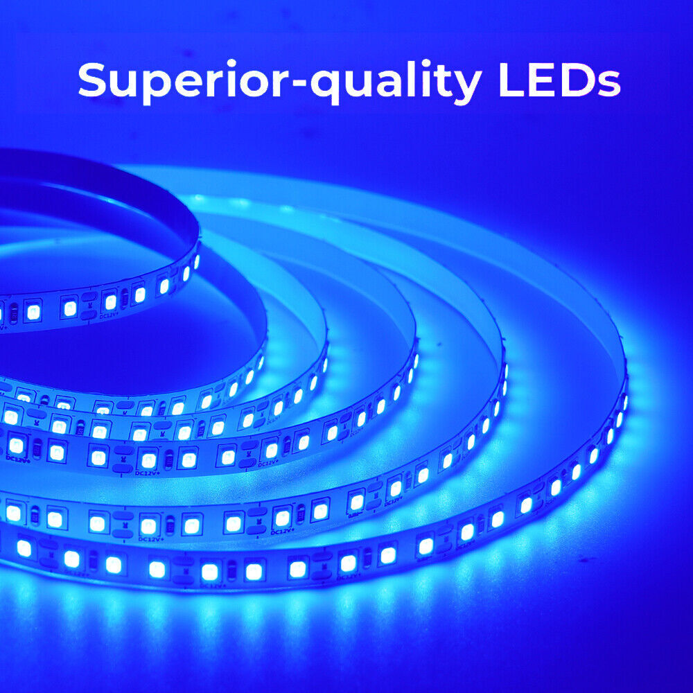 LED Strip Light 5M 12V 2835 120LED/M Flexible Kitchen Cabinet Tape Self ...