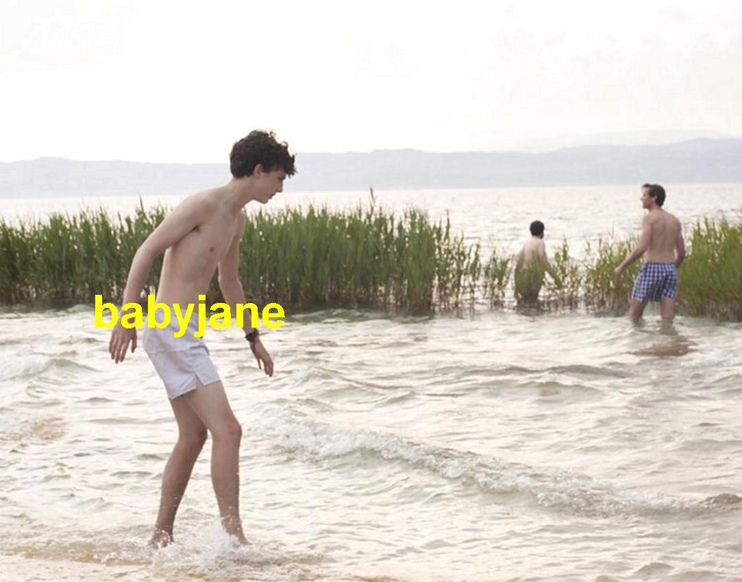 024 TIMOTHEE CHALAMET CALL ME BY YOUR NAME BARECHESTED AT THE BEACH ...