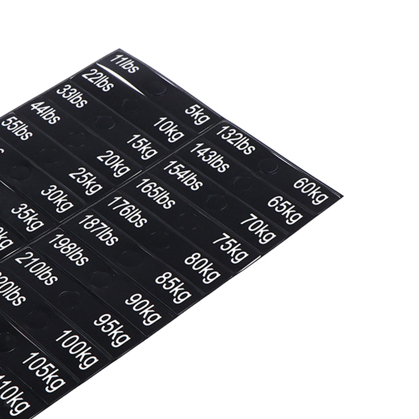 2x Weight Sticker Label Sticker White Numbers Self Adhesive Weighted ...