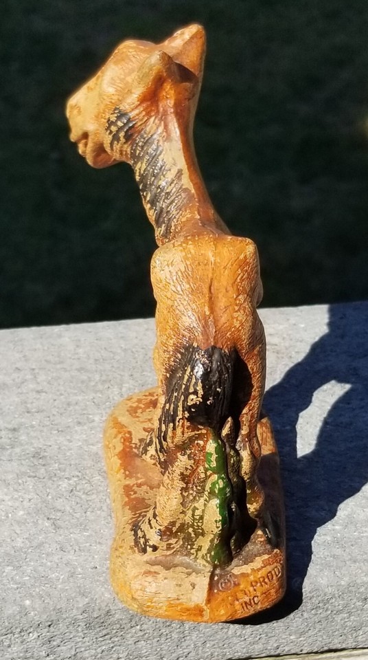 FIGURINE~SYROCO WOOD~STARVING HORSE, SKINNY~BROKE BACK~VINTAGE 4.5 ...
