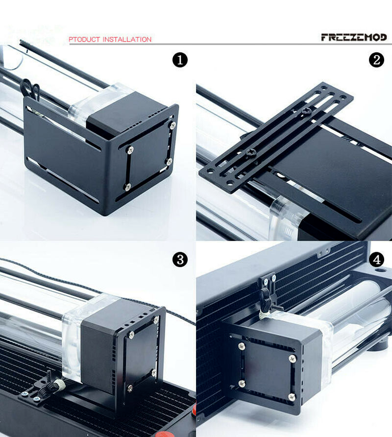 Square Reservoir Water PC Cooling Tank Reservoir 300mm w/Thermometer ...