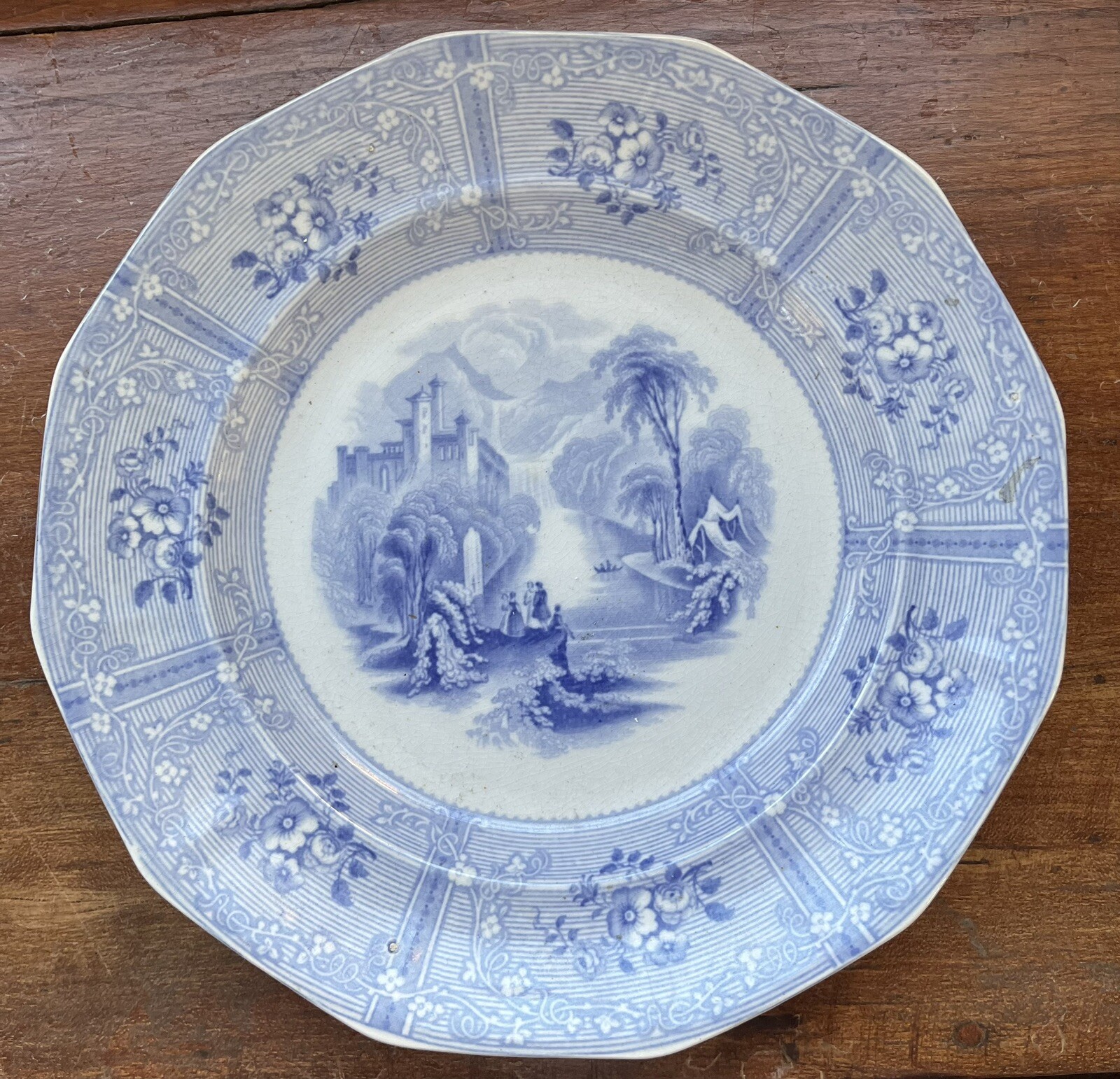 Blue Transfer Ware Plate Ontario Antique Staffordshire Joseph Heath. 8 ...