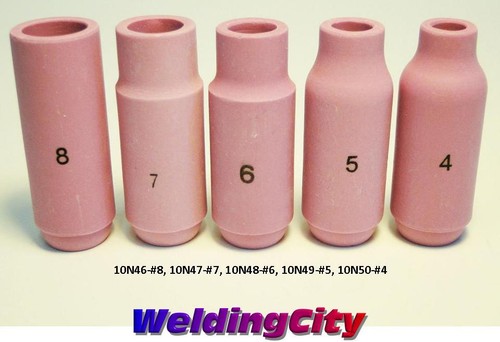 WeldingCity® 5-pk Assorted Ceramic Cup 10N46-10N50 TIG Welding Torch 17 ...
