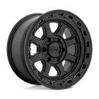 [ 4 ] KMC Wheels Km548 Chase - Satin Black W/ Gloss Black Lip 8x6.5 ...