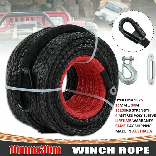 10MM X 30M Synthetic Dyneema Winch Guide Rope with Hawse Fairlead ...