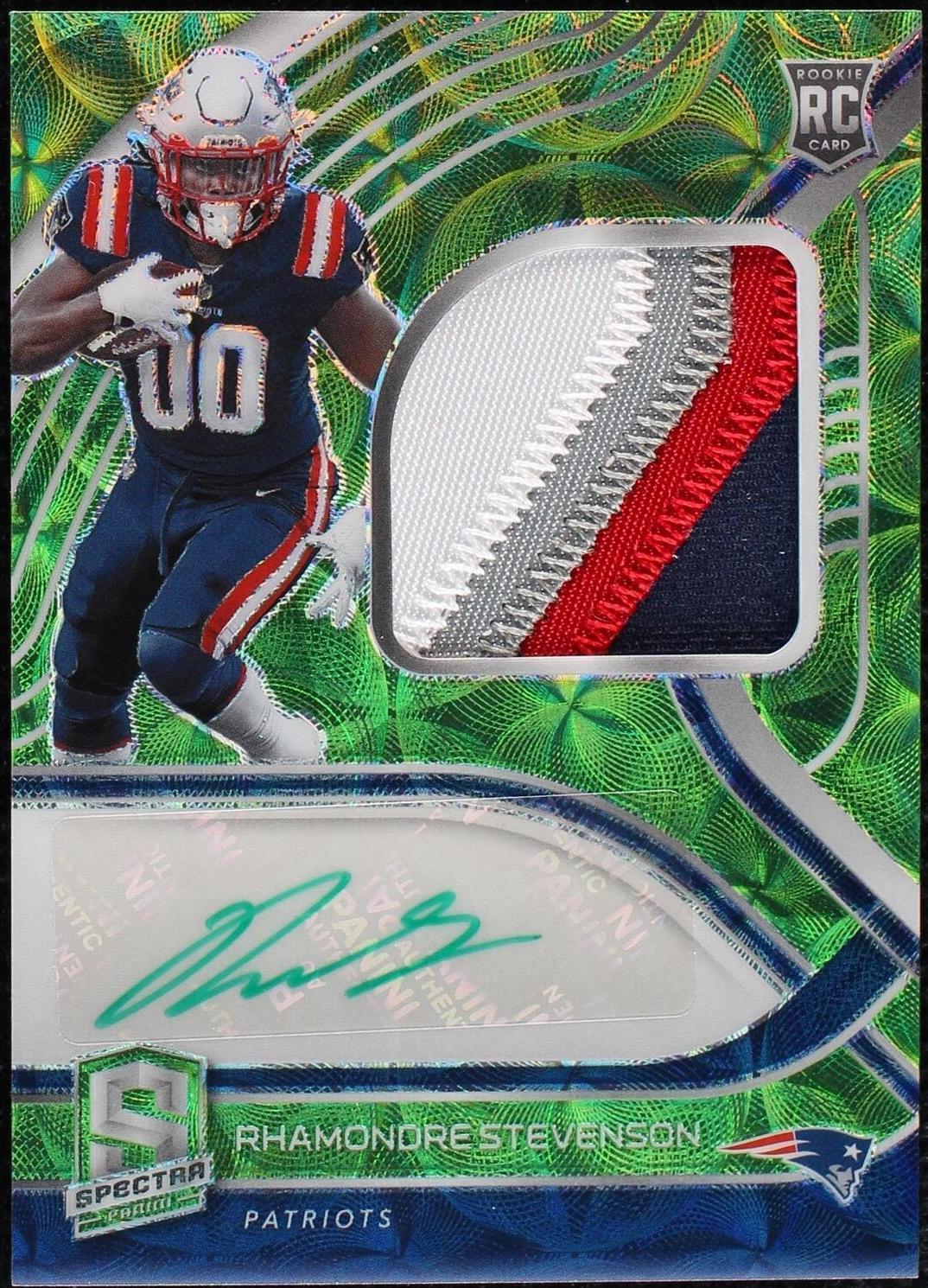 2021 Panini Spectra - Rookie Patch Autographs Rhamondre Stevenson #233 ...