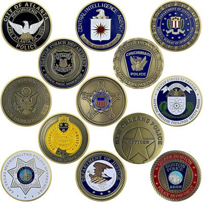 13Pcs Police Challenge Coins Lot Law Enforcement Officer St. Michael ...