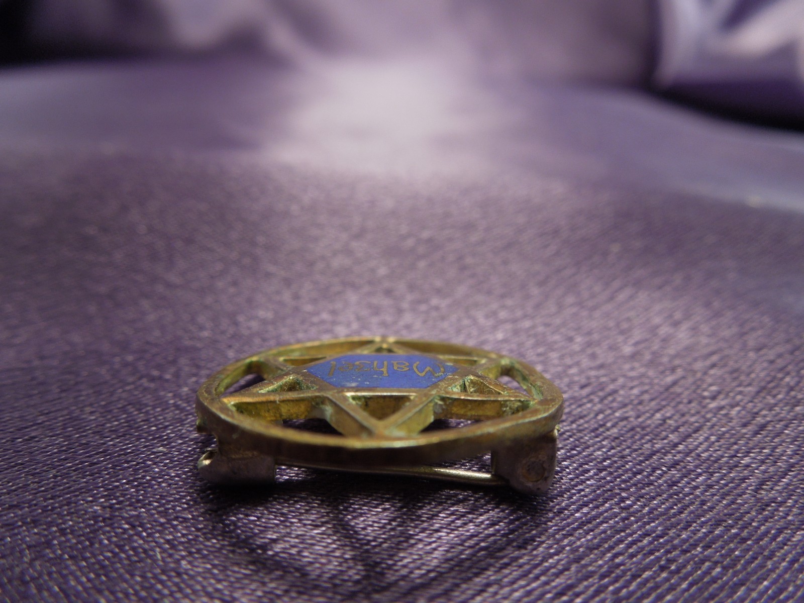 WWII Star of David Jewish Mahzel Good Luck Soldier Pin Rare Marked ...